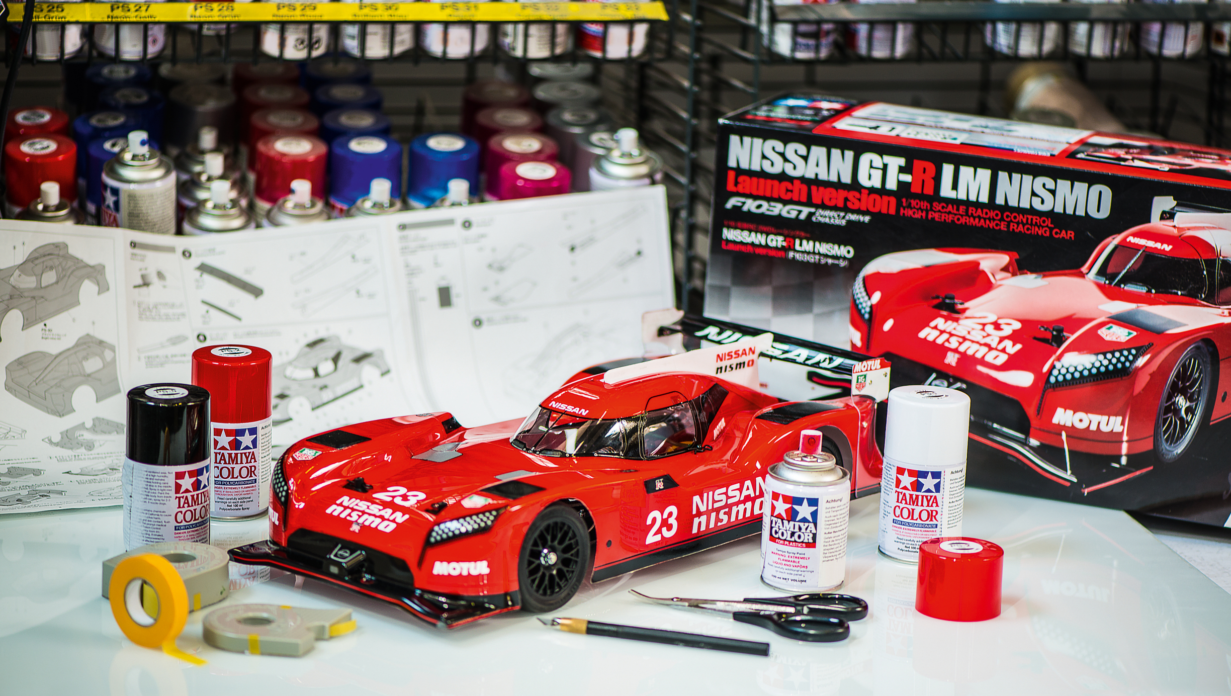 Model kit with paint store